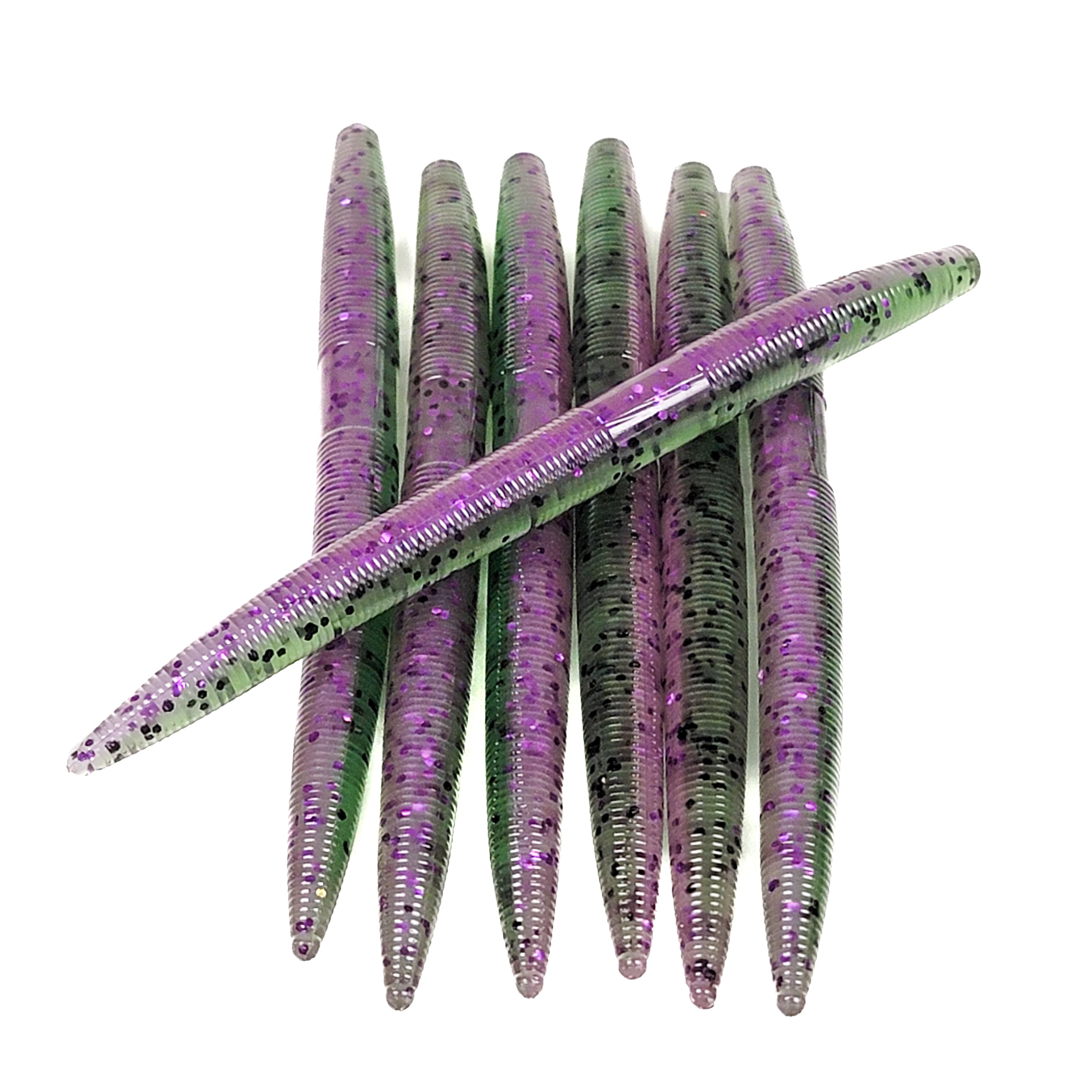 Watermelon Sour 5" Stick Worms (6pk) – 99 Strikes Fishing Co