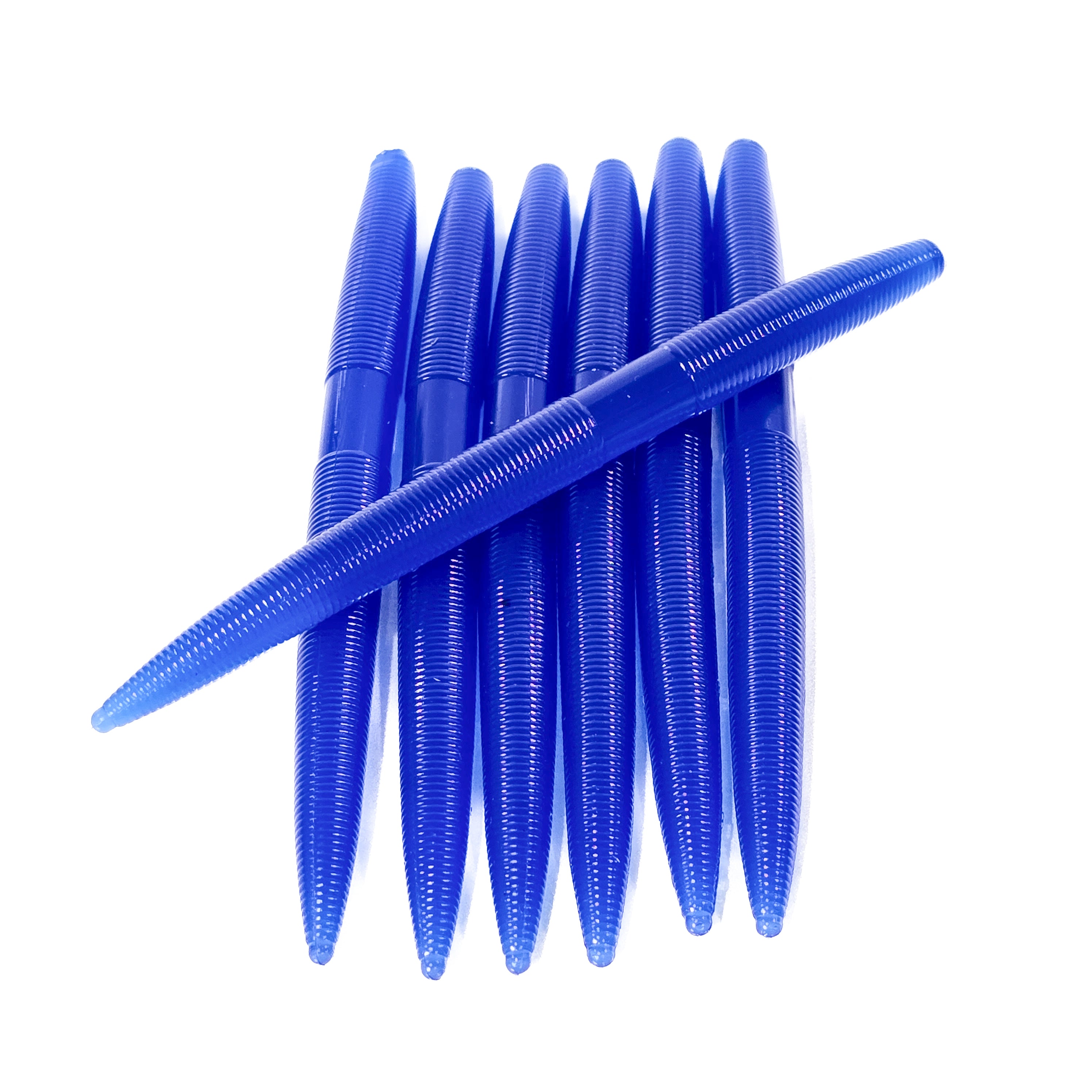 Flippin Blue 5" Stick Worms (6pk) – 99 Strikes Fishing Co