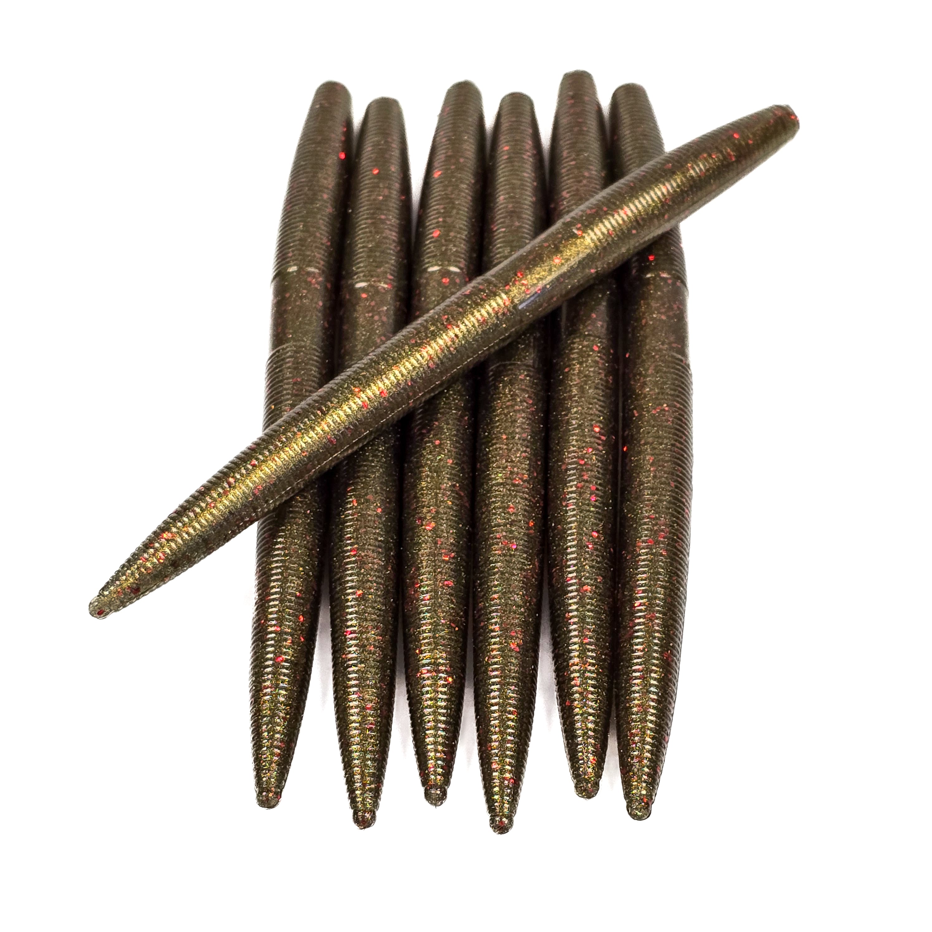VooDoo Dirty Olive 5" Stick Worm Premium Series – 99 Strikes Fishing Co