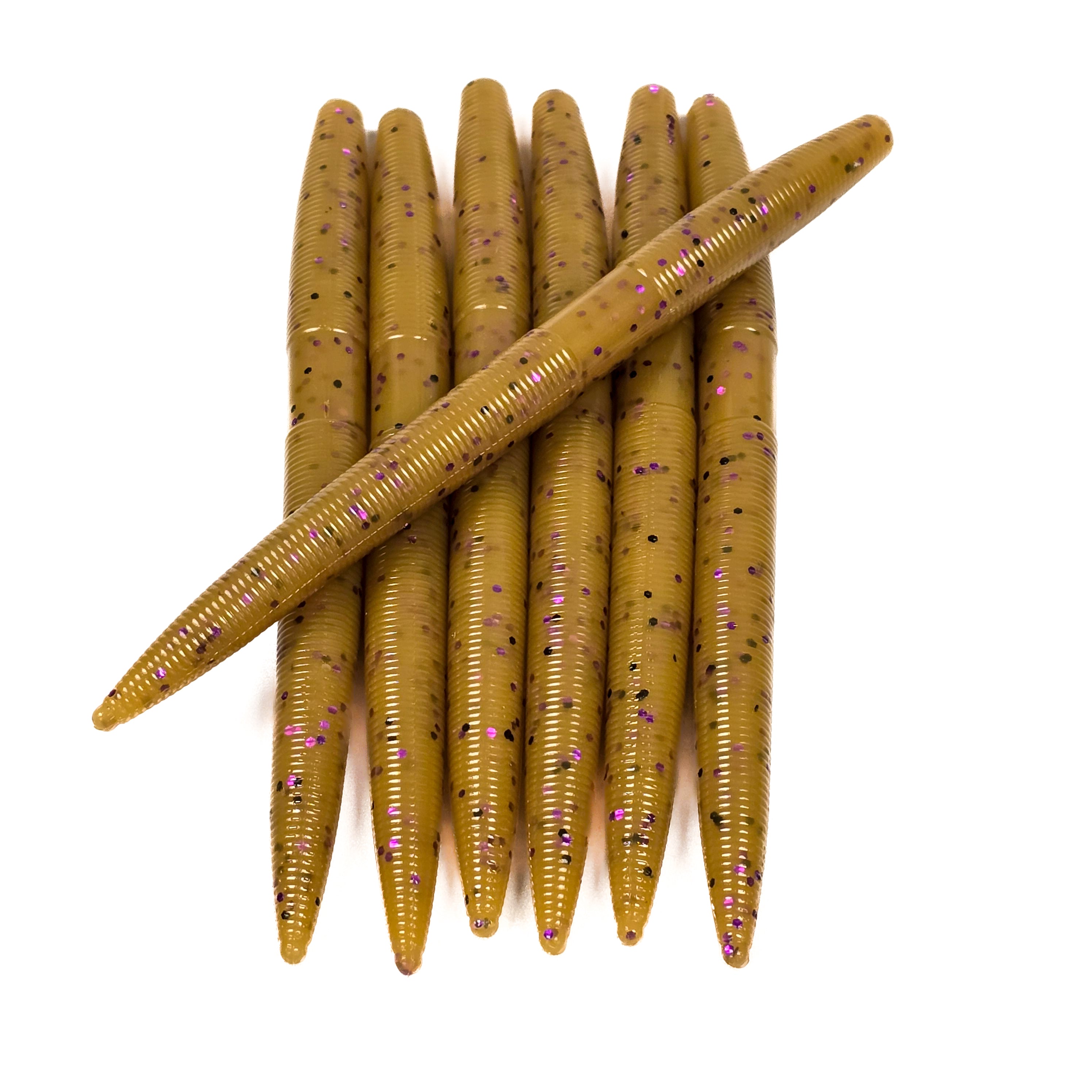 Peanut Butter Smash 5" Stick Worm (6pk) – 99 Strikes Fishing Co