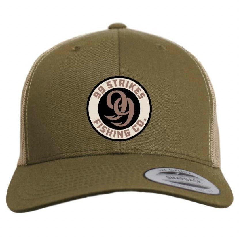 99 Strikes Round Patch Moss/Khaki Hat – 99 Strikes Fishing Co