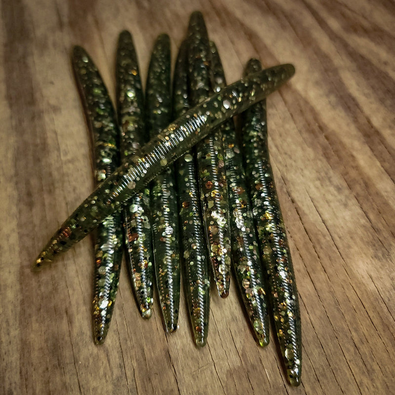 Camo 5" Stick Worm (7pk) – 99 Strikes Fishing Co