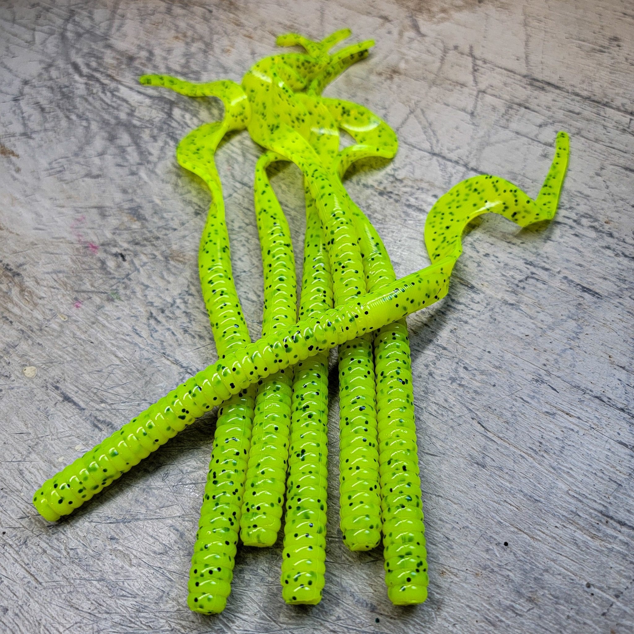 Chartreuse Pepper 10" Ribbon Tail Worm (6 pk) – 99 Strikes Fishing Co