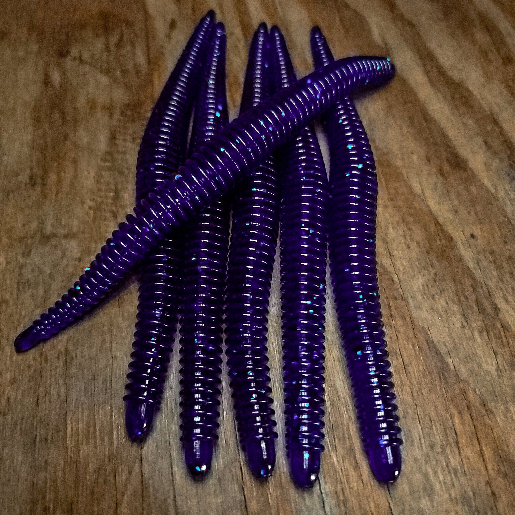 Junebug 6" Ribbed Worm (6pk) – 99 Strikes Fishing Co